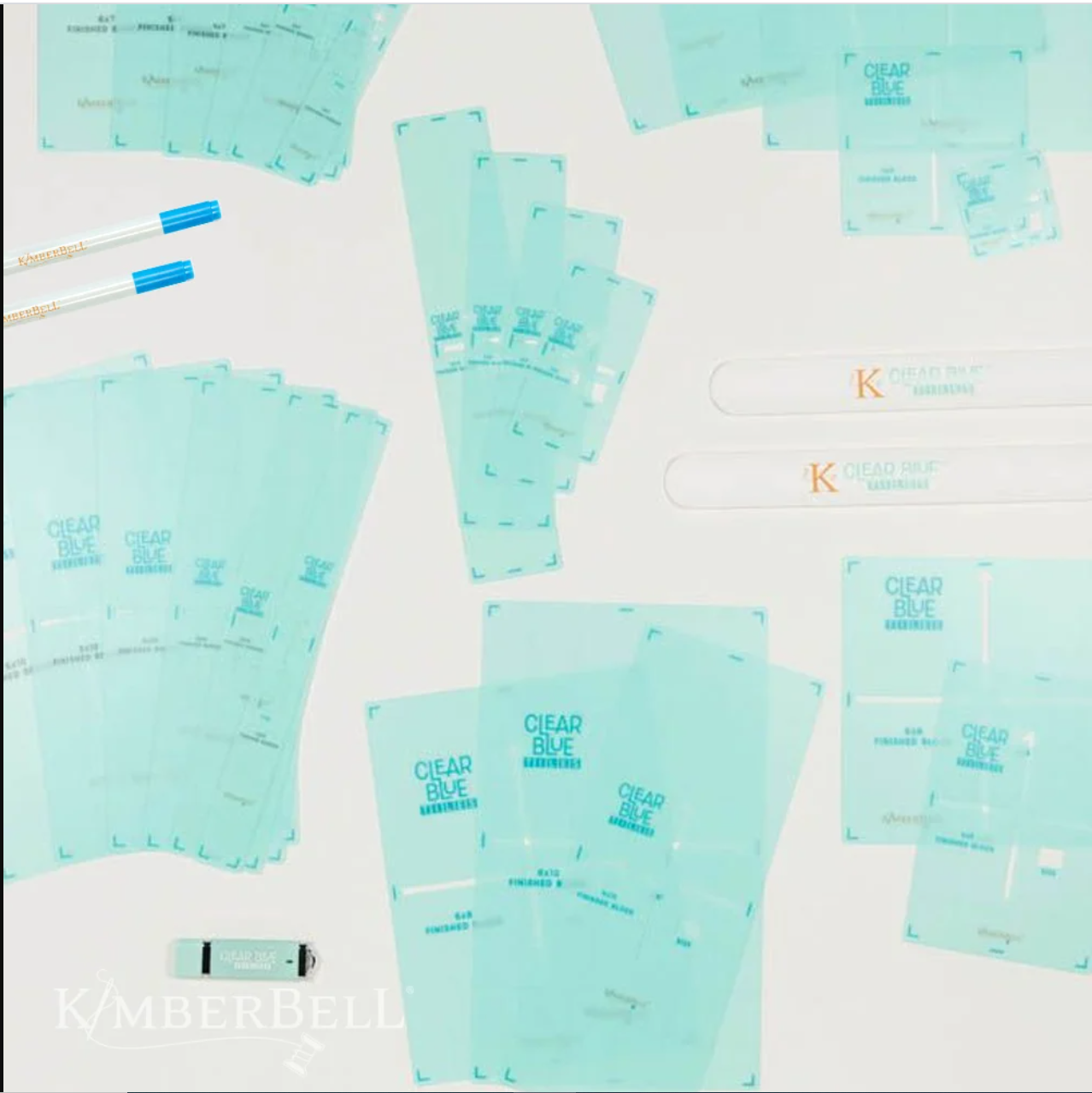 Clear Blue Tiles Essentials Set – Quilting Mayhem